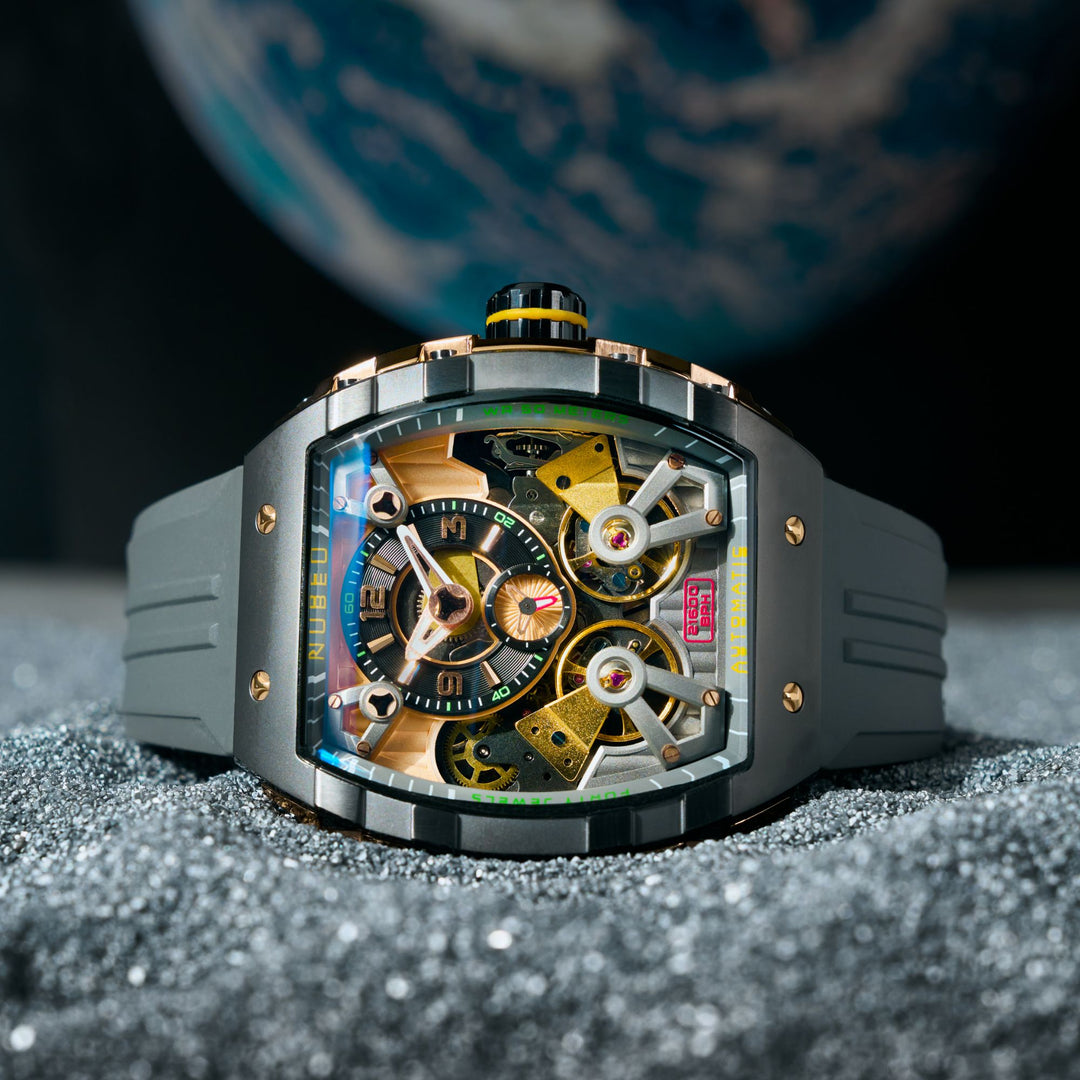 Firebrick Red | Magellan Double Barrel Automatic – Nubeo Watches