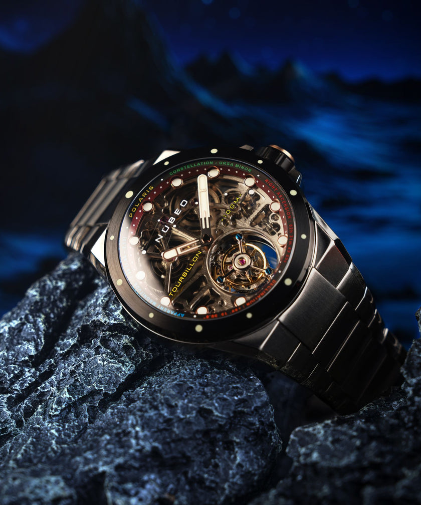 Aura Black | Polaris Tourbillon Limited Edition – Nubeo Watches