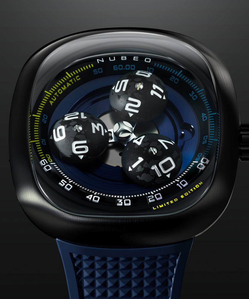 Planetary Blue | Tri-star Orbit Automatic Limited Edition – Nubeo Watches
