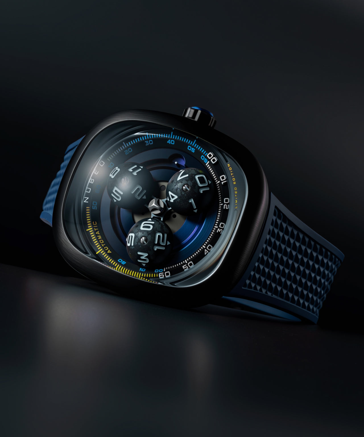 Planetary Blue | Tri-star Orbit Automatic Limited Edition – Nubeo Watches