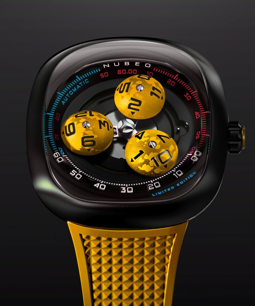 Supernova Yellow | Tri-star Orbit Automatic Limited Edition – Nubeo Watches