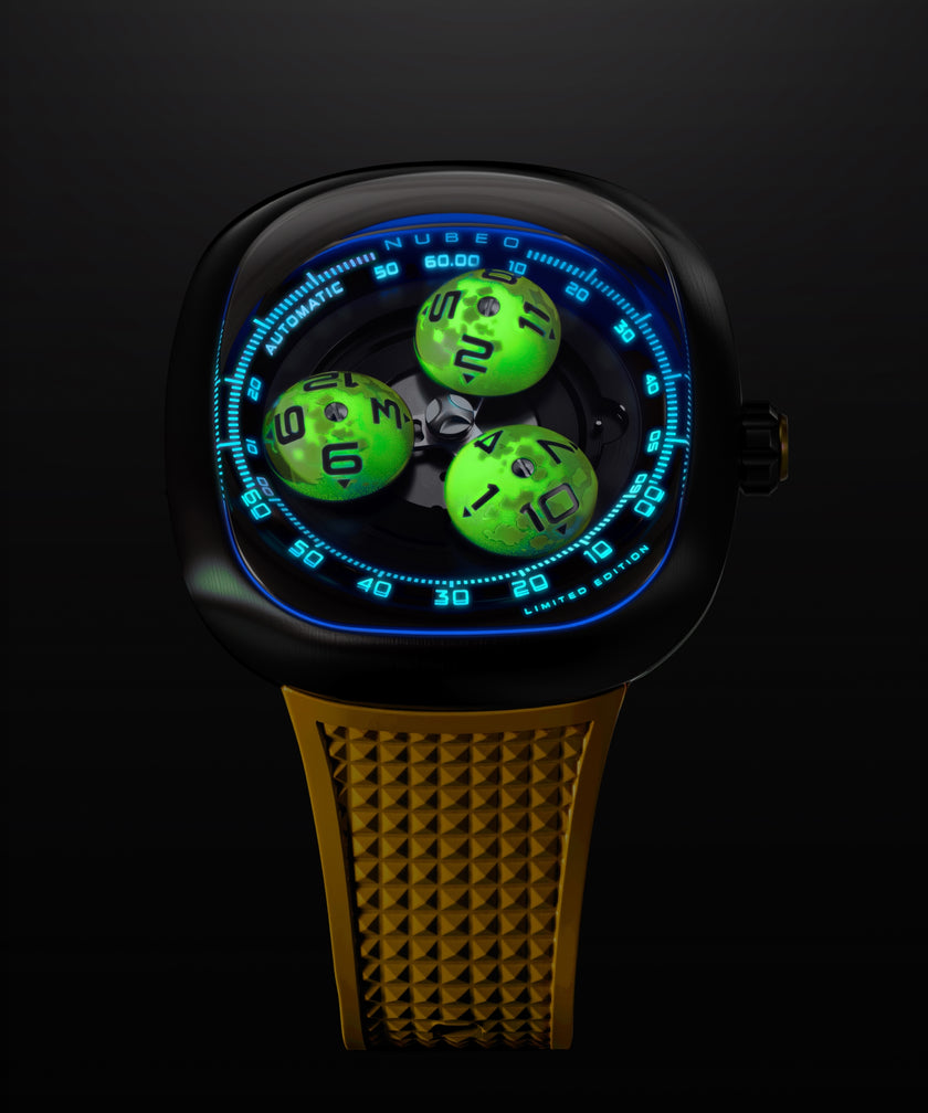 Supernova Yellow | Tri-star Orbit Automatic Limited Edition – Nubeo Watches