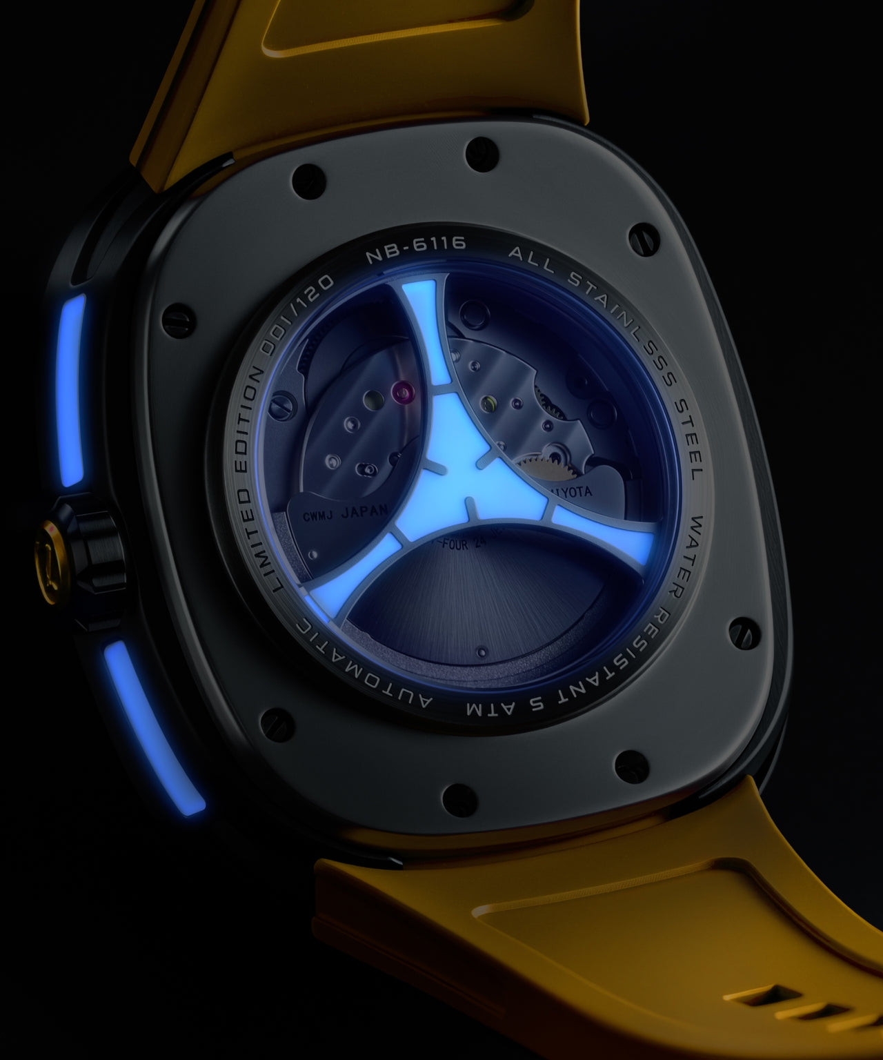 Supernova Yellow | Tri-star Orbit Automatic Limited Edition – Nubeo Watches
