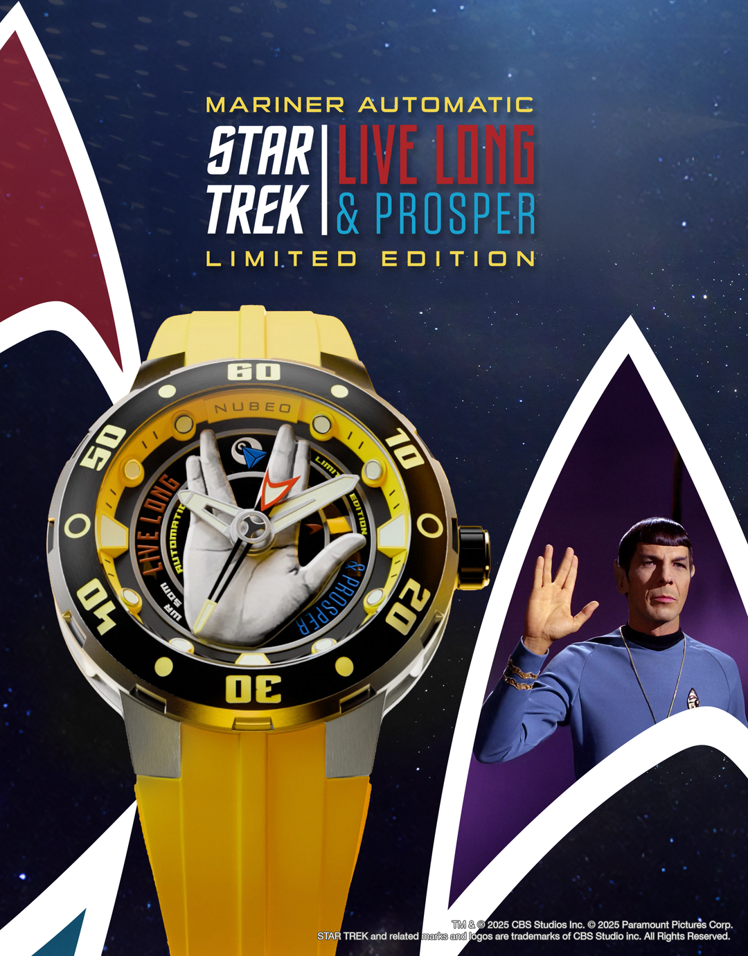 MARINER AUTOMATIC STAR TREK LIVE LONG & PROSPER LIMITED EDITION NB-612 ...