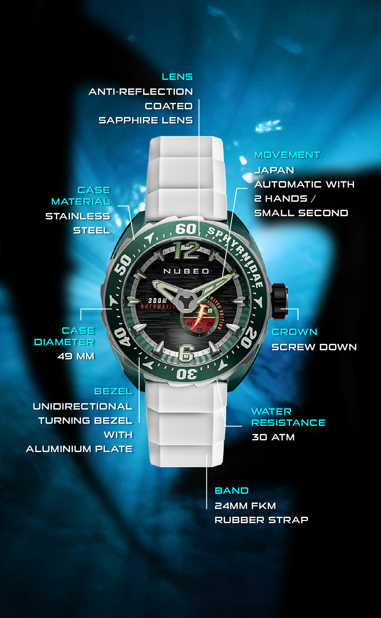 SPHYRNIDAE AUTOMATIC LIMITED EDITION – Nubeo Watches